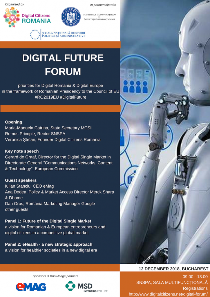 Digital Future Forum, 12 December, Bucharest | Digital Citizens Romania